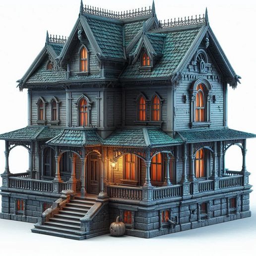 👻 Haunted House Halloween Showpiece 3D Print – Spooky Horror Decor・ STL ...