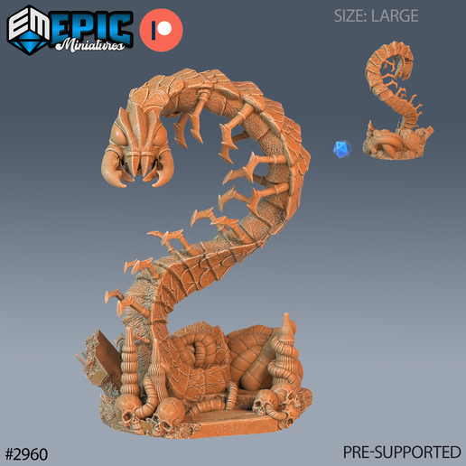 🐛 Cave Centipede Set ‧ DnD Miniature ‧ Tabletop Miniatures ‧ Gaming ...
