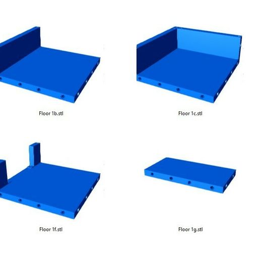 🚧 Classified Construction Set - Floor Set 01 - Smooth・ STL File for ・Cults