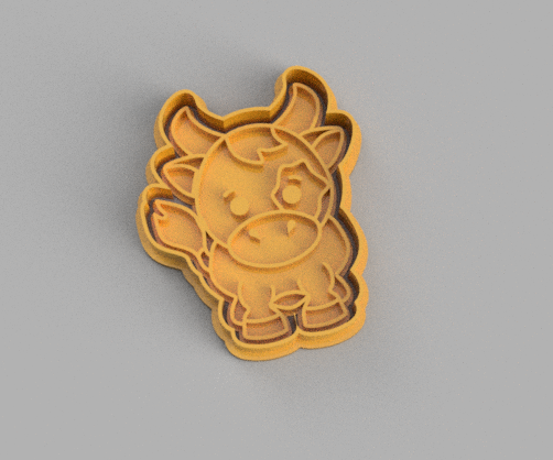 STL file Cow Cookie cutter 🐄 ・Template to download and 3D print・Cults