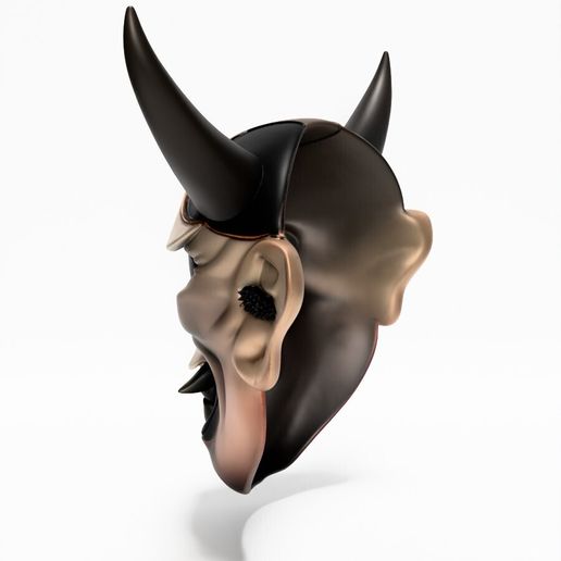 🏑 Japanese Hannya Noh Kabuki Nipponese mask toy・ STL File for 3D ...