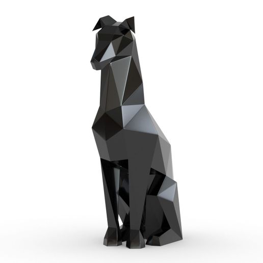 🐕 Dog poly triangular・ STL File for 3D printing・Cults