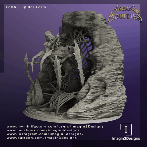 🕷️ Lolth - Spider Form・ 3D File for 3D printing・Cults