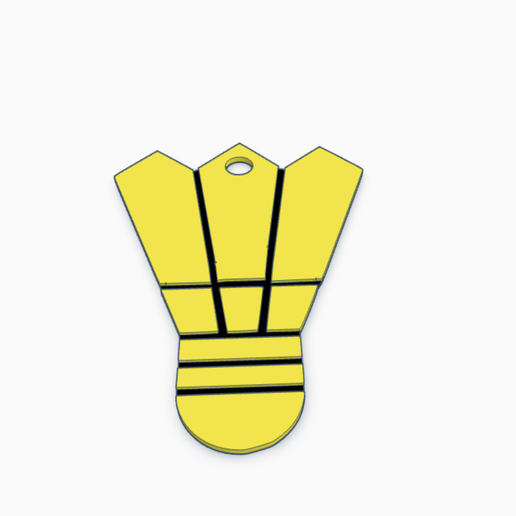 🏸 Badminton Birdie Keychain・ STL File for 3D printing・Cults