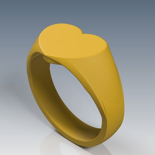 💜 Heart Ring・Free STL File for 3D printing・Cults