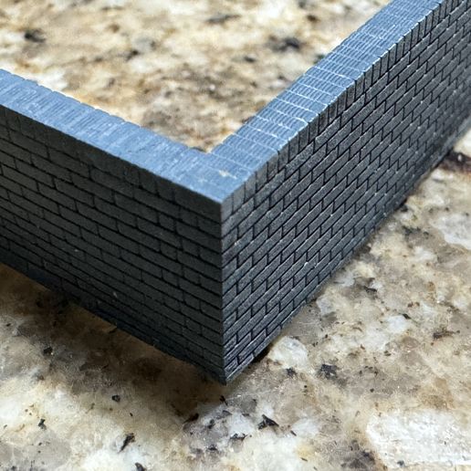 🛤️ Model Railway Brick Bund Wall 150mm x 115mm FDM and Resin・ STL File ...