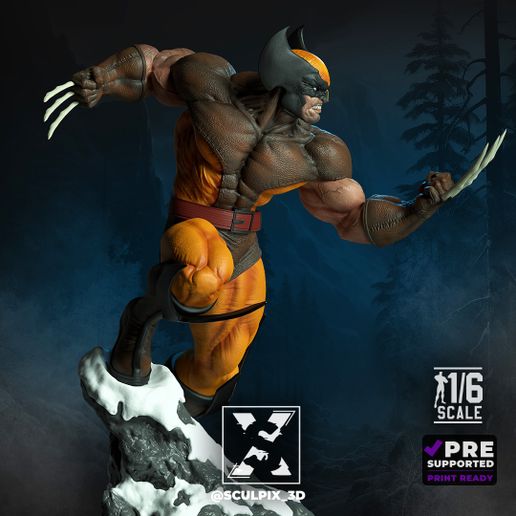 🦸 WOLVERINE 3D print model-SCULPIX3D Brown Wolverine print ready・ 3D ...