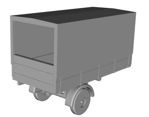 🚐 mh3 trailer 13ft-6ft covered van 1/87 scale・ 3D File for 3D printing ...