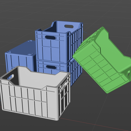 STL file Miniature turnover box with handle plastic box 📦 ・3D printing ...
