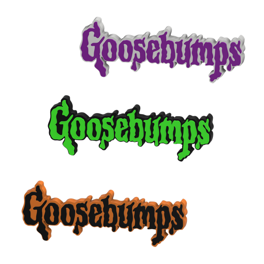 🎃 3D MULTICOLOR LOGO/SIGN - Goosebumps・ STL File for 3D printing・Cults