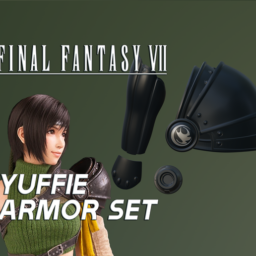🥷 Final Fantasy VII | Yuffie Kisaragi's Armor Set・ 3D File for ・Cults