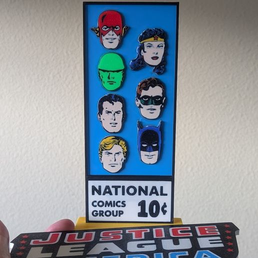 📦 Justice League of America #1 Corner Box + Stand・Free STL File for 3D ...