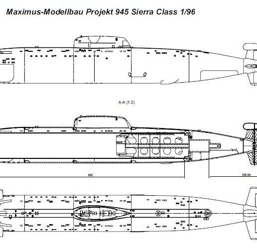 ️ RC-Submarine Project 945 Sierra 1:96・ 3D File for 3D printing・Cults