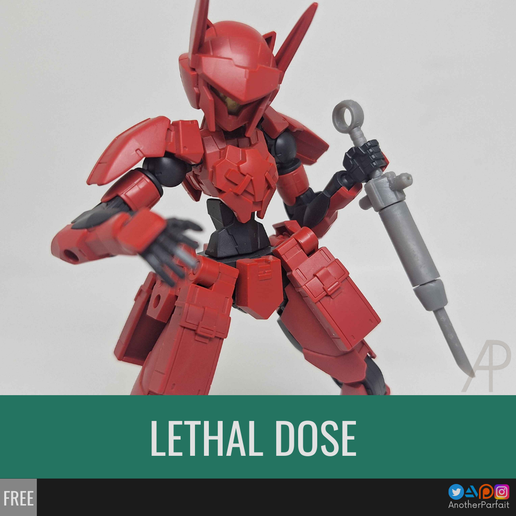 💉 LETHAL DOSE syringe printable weapon for HG Gunpla 30MM 30MS 30MF ...