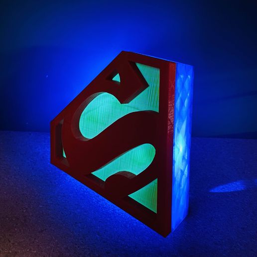 🦸‍♂️ Superman Led Lamp・Free STL File for ・Cults