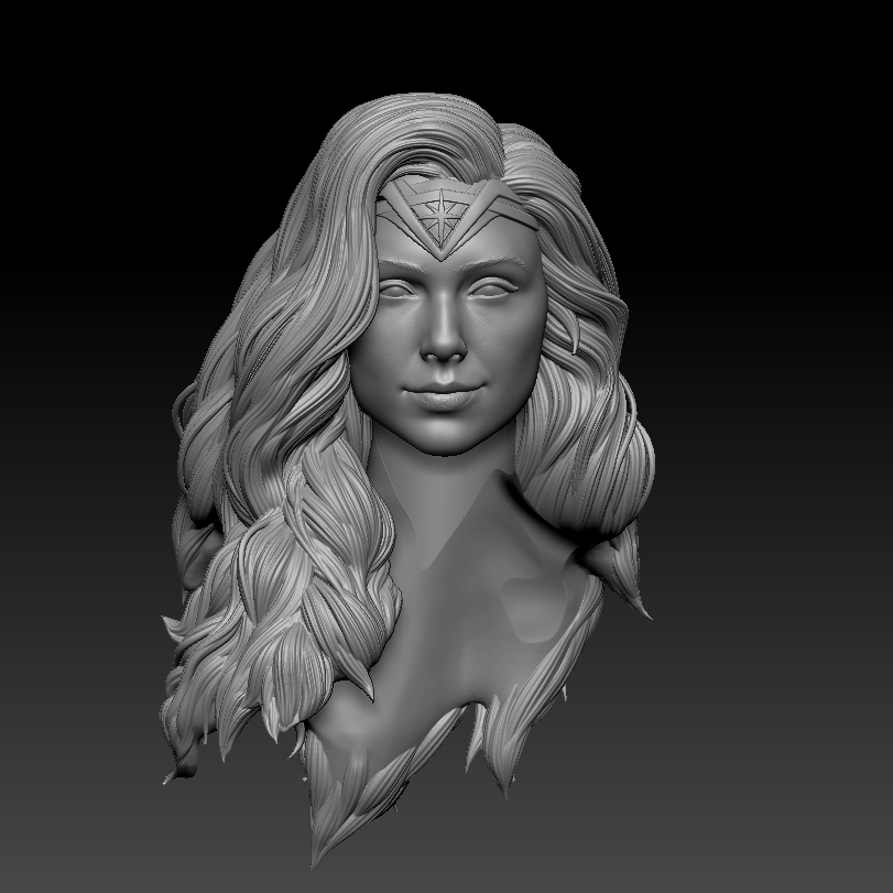 Fichier Stl Gal Gadot Wonder Woman Headsculpt PersonnalisÉ・design Pour
