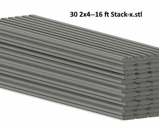 👽 N Scale 2 x 4 Stacks of lumber....・Free 3D File for ・Cults