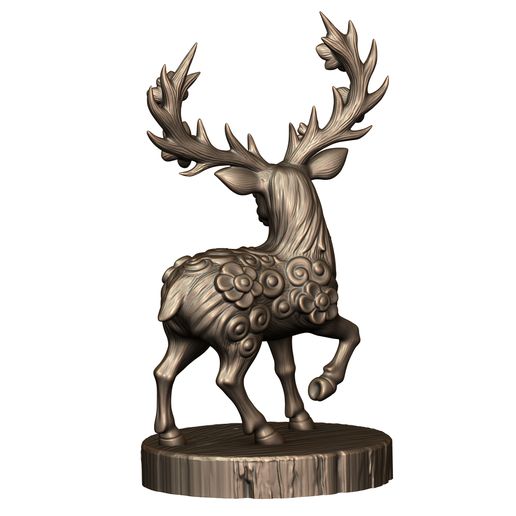 🗿 Bloomhart Stag – Floral Antler Decorative Sculpture・ STL File for 3D ...