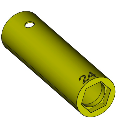 🔧 Tube wrench 24mm・Free STL File for ・Cults