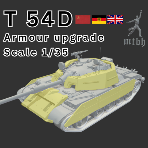 🪖 T-54D & T-55 Armour upgrade Scale 1/35・ OBJ File for 3D printing・Cults
