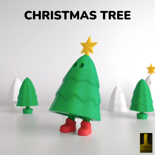 🎄 CHRISTMAS TREE WITH LEGS・ 3D File for 3D printing・Cults