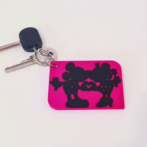 🗝️ Keychain: Mickey & Minnie I・ STL File for 3D printing・Cults