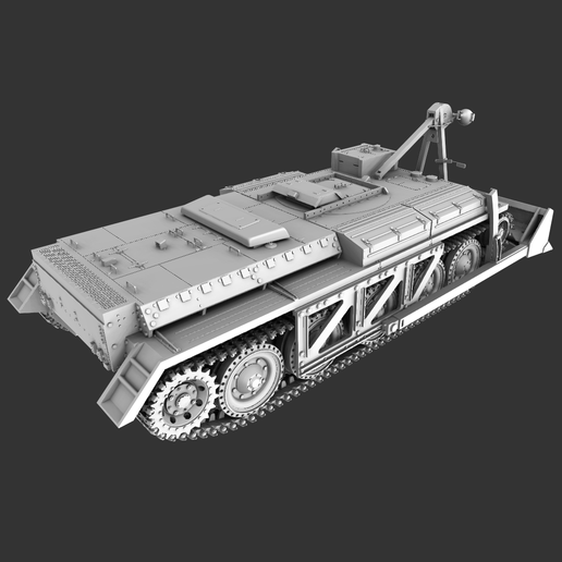 🪖 British Centaur Dozer Tank・ STL File for 3D printing・Cults