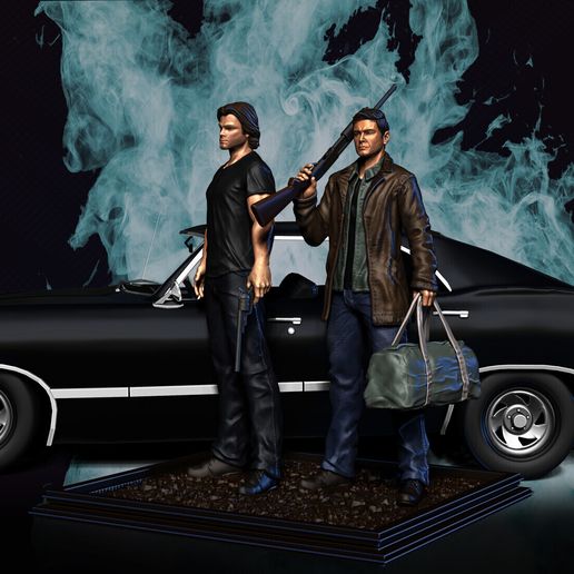 👾 SUPERNATURAL MODEL SAM AND DEAN・ 3D File for 3D printing・Cults