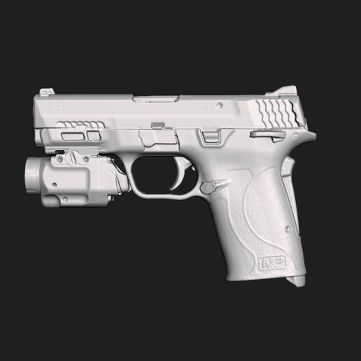 STL file Smith & Wesson Shield EZ Streamlight TLR 8 Sub Real Size 3D ...
