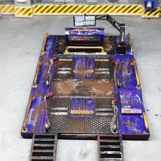 🧑‍🔧 1/64 Dyno Test Bench – Garage Diorama Platform (Detailed Rolling ...