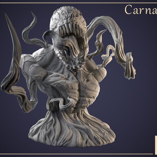 👤 Carnage bust・ STL File for 3D printing・Cults