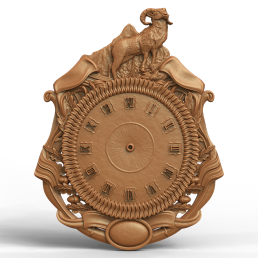 3D file 3D Model STL File for CNC Router Laser & 3D Printer 1770 Clock ...