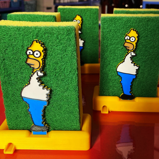 👾 HOMER BUSH SCOTCH-BRITE・Free 3D File for 3D printing・Cults