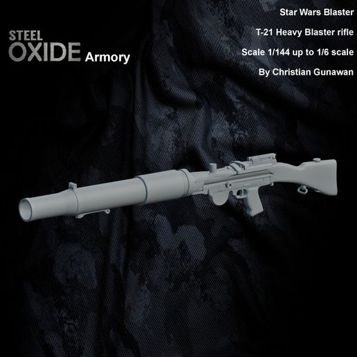 ⭐ Miniature Firearms Star Wars Blaster T-21 heavy blaster rifle・ STL ...