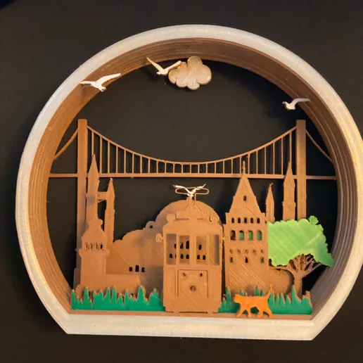 📦 İstanbul Shadow Box・Free STL File for 3D printing・Cults