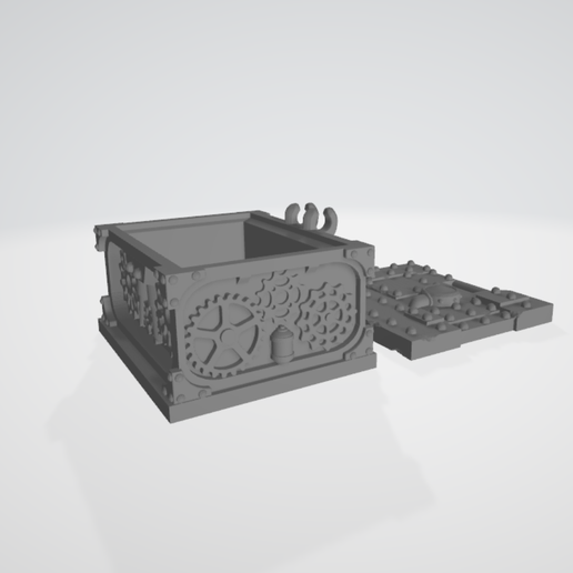 STL file Steampunk chest 🎨 ・3D printable design to download・Cults