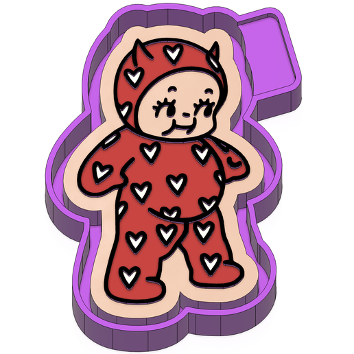 STL file Devil Kewpie Freshie STL Mold Housing 😈 ・Model to download and ...