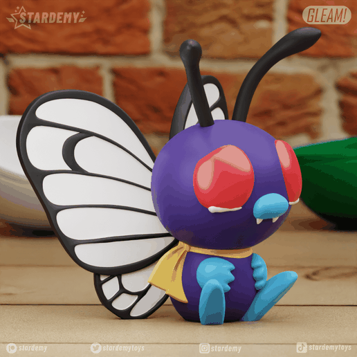 🐉 butterfree 3 diff models chibi print in place no supports・ 3D File ...