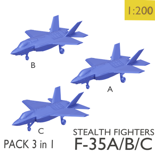 ️ F-35 (A/B/C) ALL IN ONE BIG PACK・ 3D File for ・Cults
