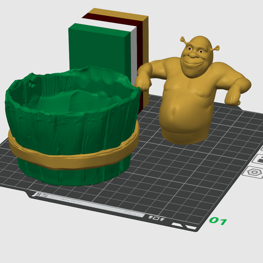 🍿 Shrek Popcorn Bucket・ STL File for 3D printing・Cults