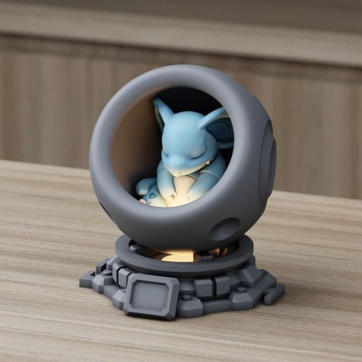 🐉 Nidorina in healing machine pods (EASY PRINT NO SUPPORT)・ STL File for 3D printing・Cults