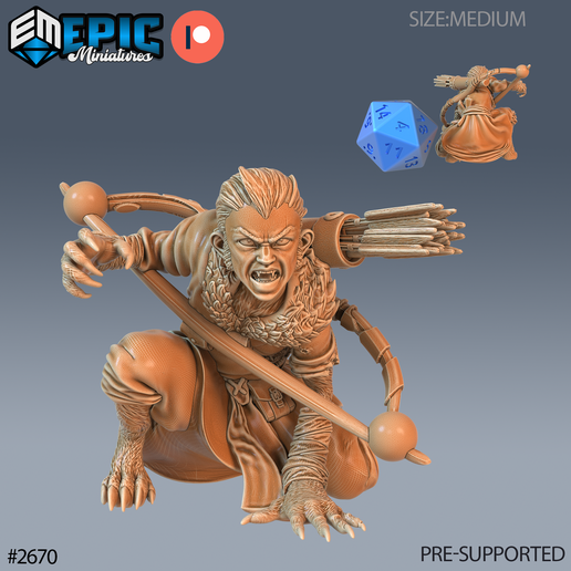 3D-Datei Halbling Skin Changer Angry ‧ DnD Miniatur ‧ Tabletop ...