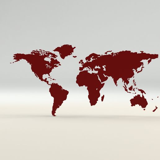 Free STL file World map・3D printable object to download・Cults