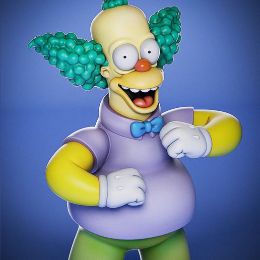 🤡 Krusty the Clown - The Simpsons - Extra・Arquivo 3D para Impressão 3D ...