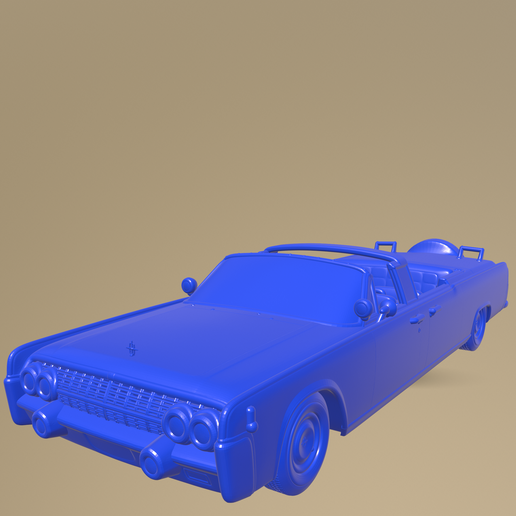 STL file Lincoln Continental X-100 1961 PRINTABLE CAR IN SEPARATE PARTS ...