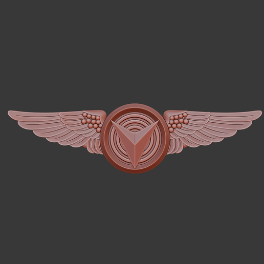 ️ Marine Unmanned Aircraft Systems Badge Enlisted 3d relief .stl file ...