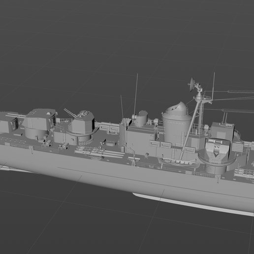 🚢 Destructor francés "Kleber" Material del modelo 3D・Archivo OBJ para ...