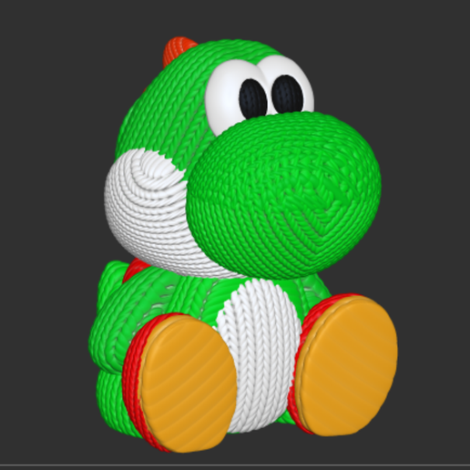 🎨 Knitted Yoshi - Fan art・ STL File for 3D printing・Cults