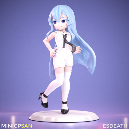 3D file Esdeath - Elegant White Uniform Outfit - Akame ga Kill Anime ...