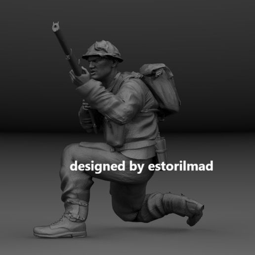 🫡 WW2 BRITISH SOLDIER AT MONTE CASSINO V2・ STL File for 3D printing・Cults
